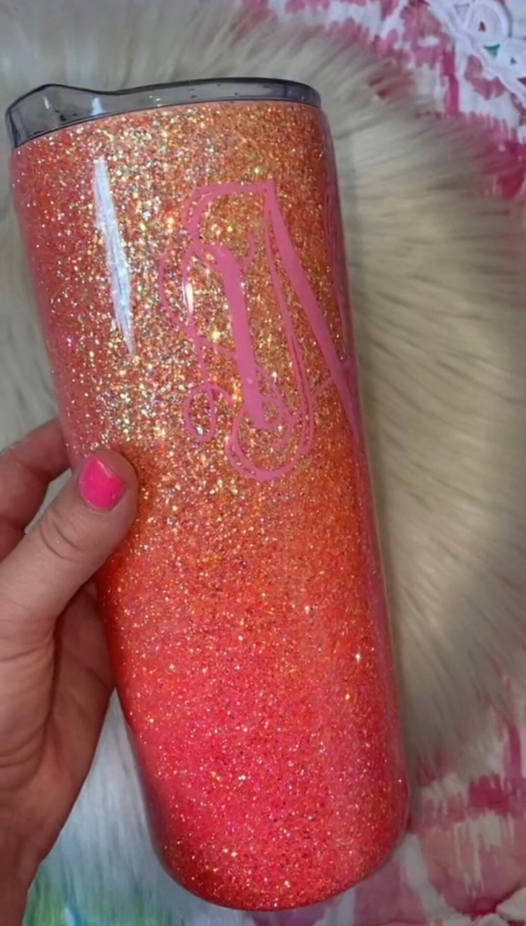 Pink Ombré Glitter Tumbler // Glitter Tumbler //summer Tumbler - Etsy