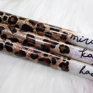 Leopard Glitter Pen // Refillable Inkjoy Glitter Pen - Etsy