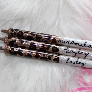 Leopard Glitter Pen // Refillable Inkjoy Glitter Pen - Etsy