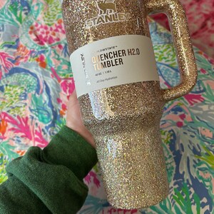 Gold Glitter Stanley Tumbler - Etsy