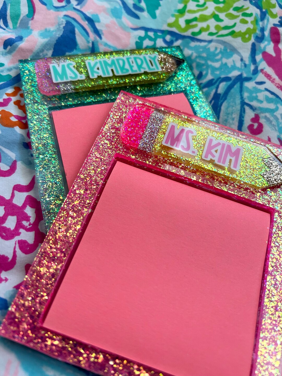 Glitter Sticky Note Holder - Etsy