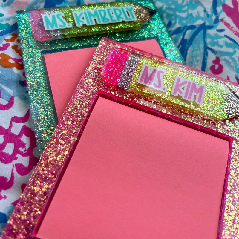 Glitter Sticky Notes - Etsy