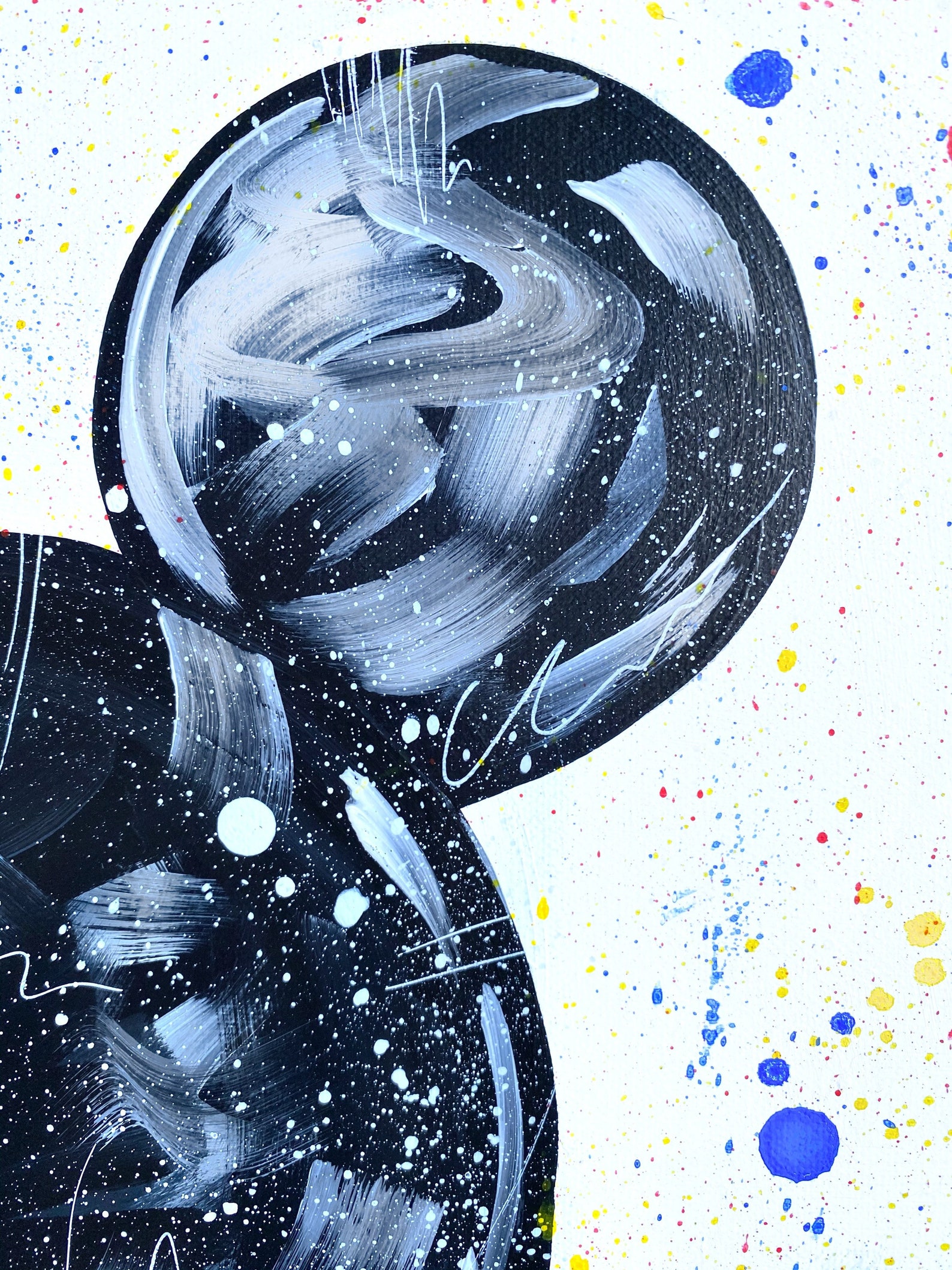 Acrylic Abstract Disney Mickey Mouse painting on canvas | Etsy