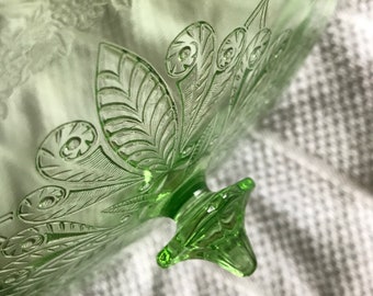 Green Depression Glass - Etsy