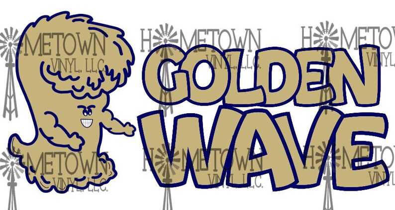 Golden Wave Mascot Sublimation PNG Digital Download - Etsy