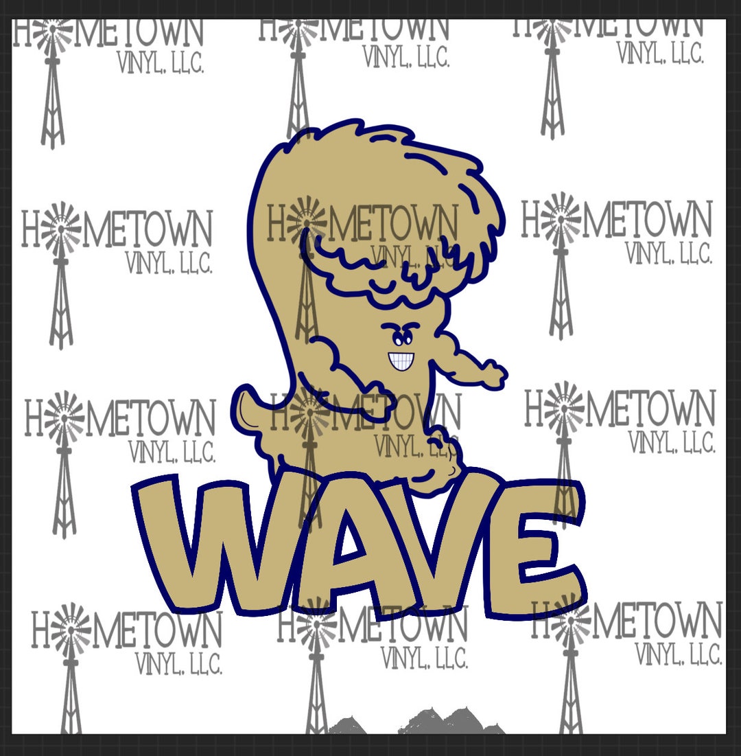 Golden Wave Mascot Sublimation PNG Digital Download - Etsy