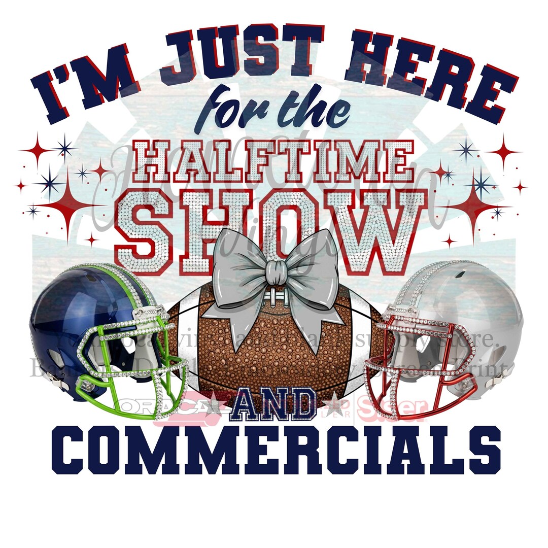 Super Bowl Halftime Snacks and Commercials Sublimation PNG Digital ...