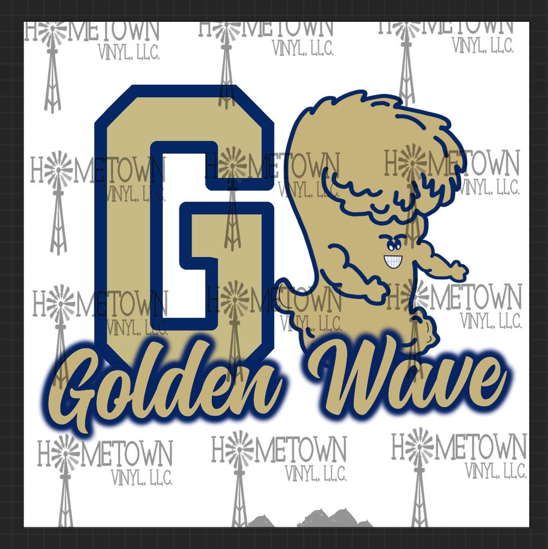 Golden Wave Mascot Sublimation PNG Digital Download - Etsy