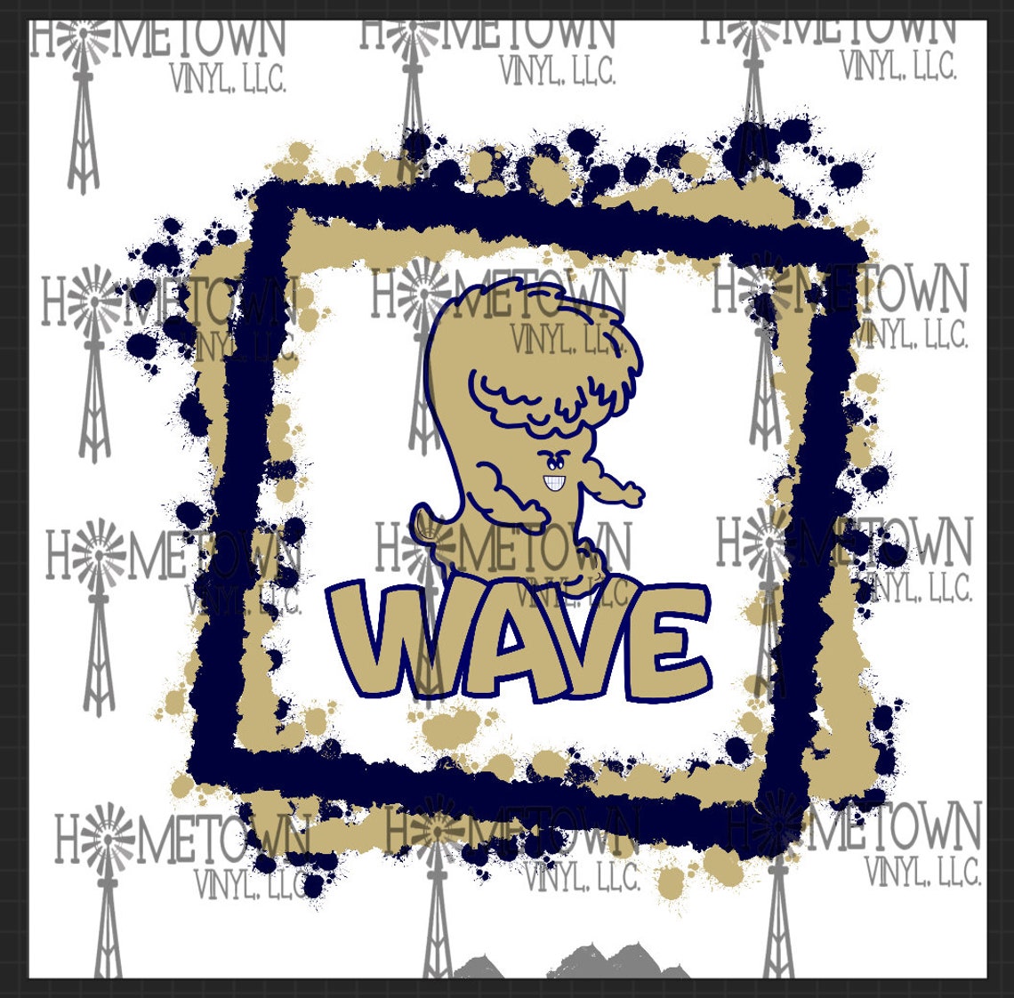 Golden Wave Mascot Sublimation PNG Digital Download - Etsy