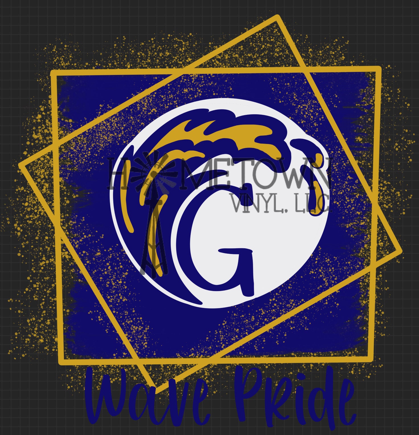 Golden Wave Mascot Sublimation PNG Digital Download - Etsy