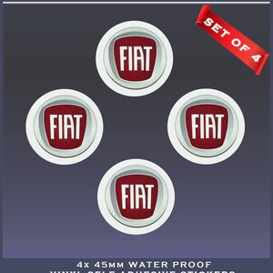 4x Fiat Sticker Fiat Badge Logo Calcomanías Vinilo 45mm Car Motorbike ...