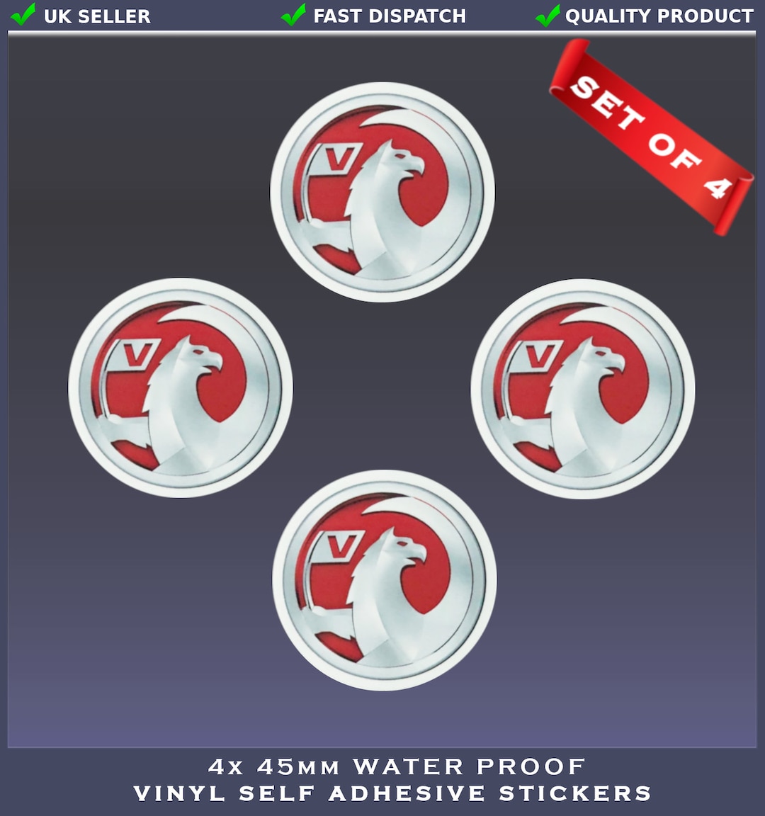 4x Vauxhall Sticker Vauxhall Badge Logo Decals Vinyl 45mm Car - Etsy