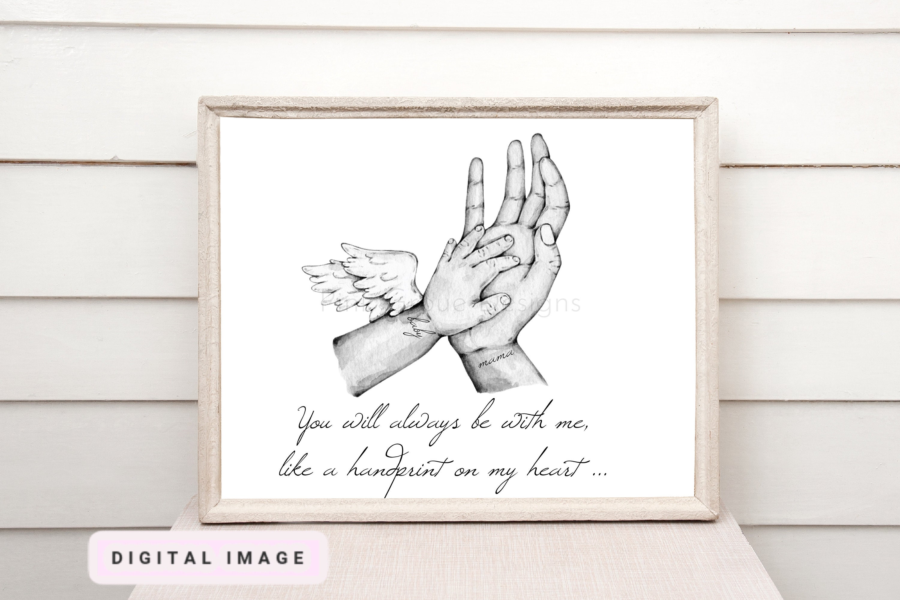 Baby Loss Digital Illustration Angel Baby Memorial Gift - Etsy