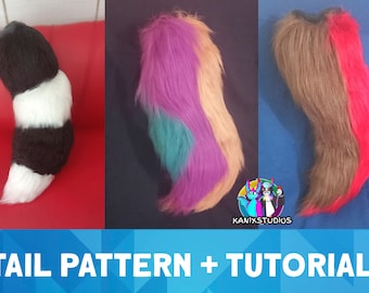 DIY Canine Tail Pattern PDF DOWNLOAD Wolf Dog Tail Hidden Belt Loop ...