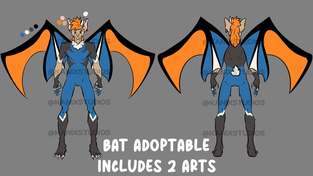 Bat Adopt Bat Adoptable OC Rodent Adopt Furry OC - Etsy