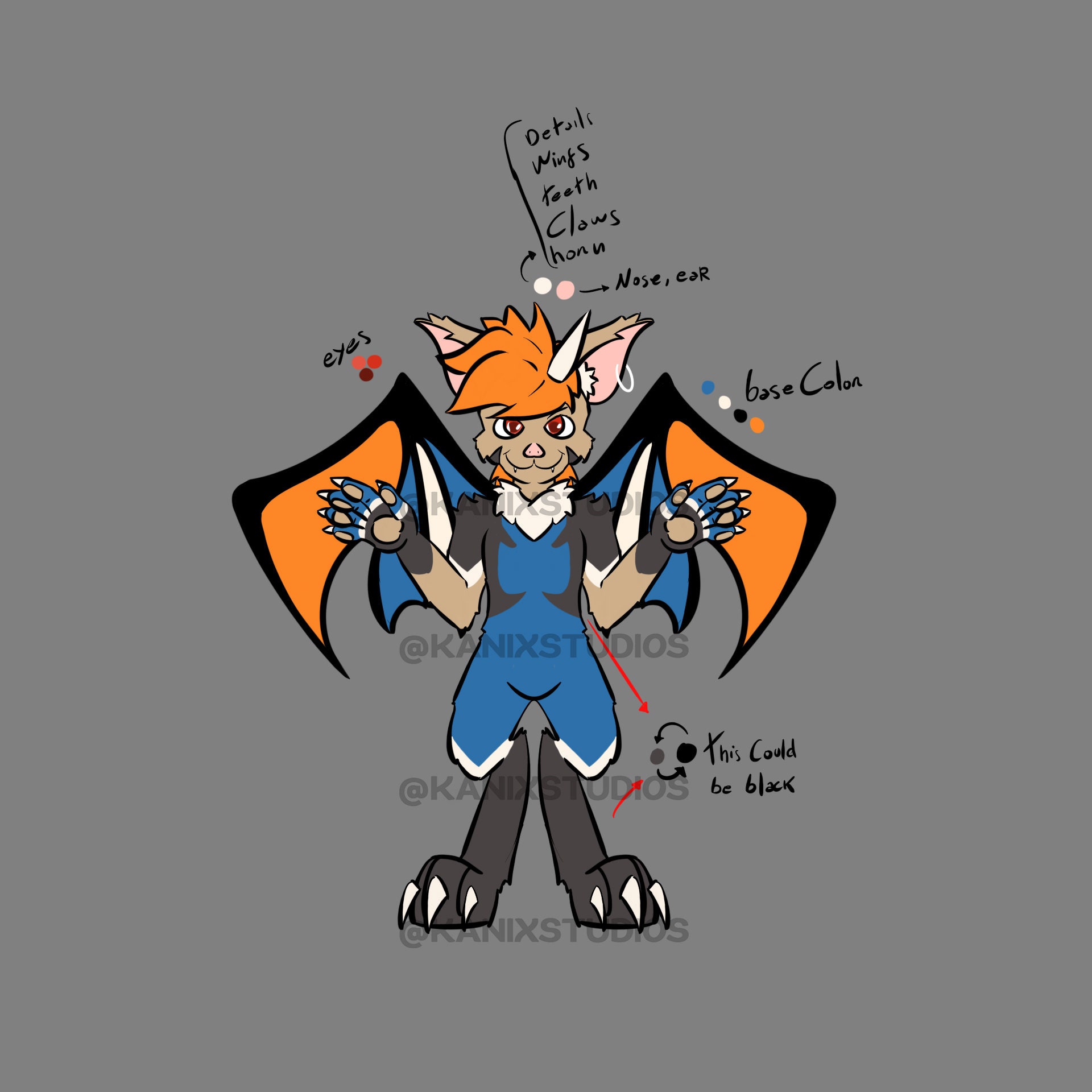 Bat Adopt - Bat Adoptable OC - Rodent Adopt - Furry OC - Etsy