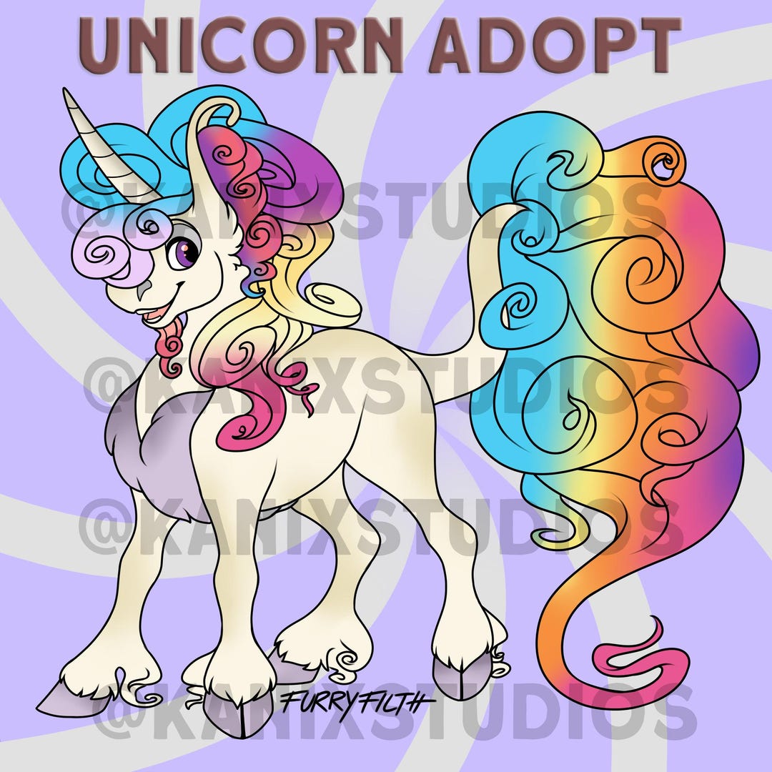 Unicorn Adopt - Equine Adoptable OC - Horse Adopt - Furry OC - Etsy