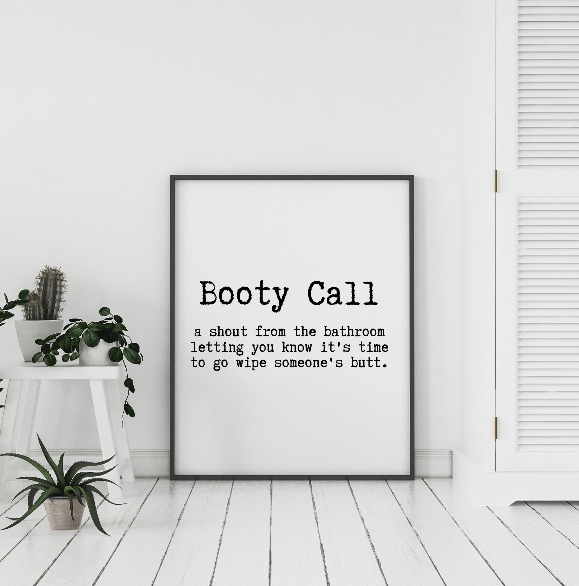 Instant Download Printable Booty Call Funny Print - Etsy