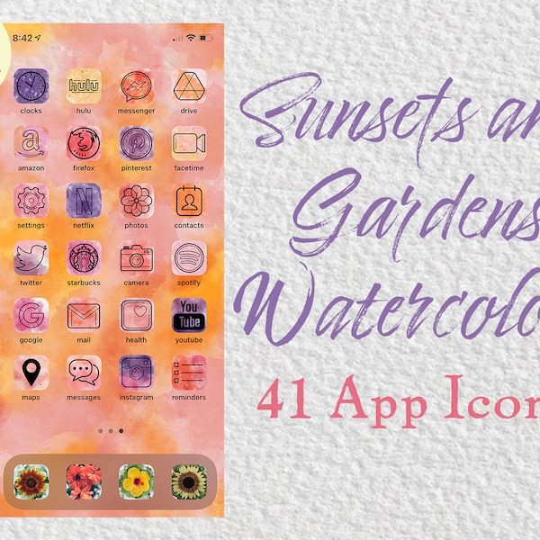 App Icons Sunset - Etsy