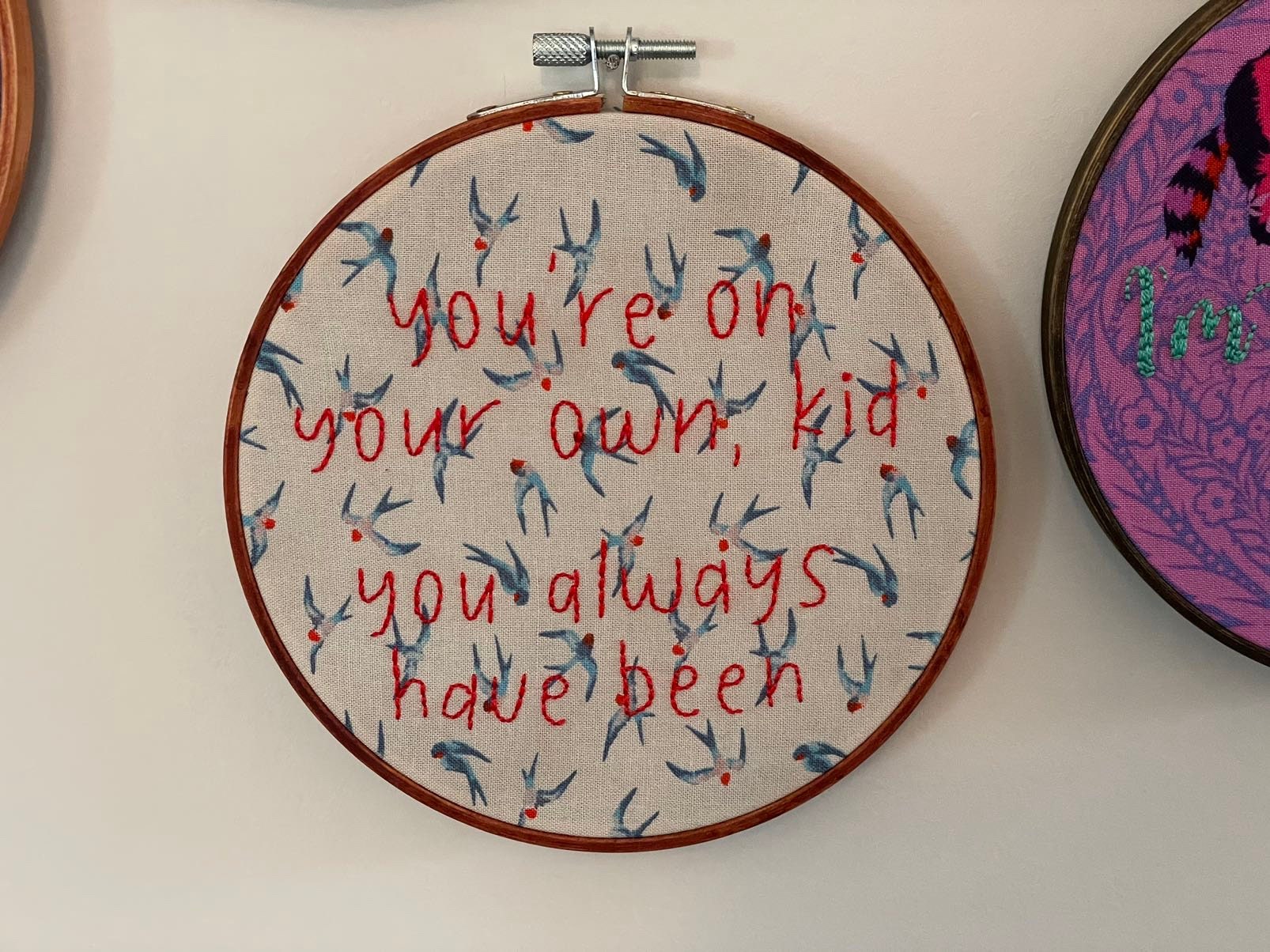 Youre on Your Own Kid: Made to Order, Embroidery Hoop Art, Taylor Swift ...