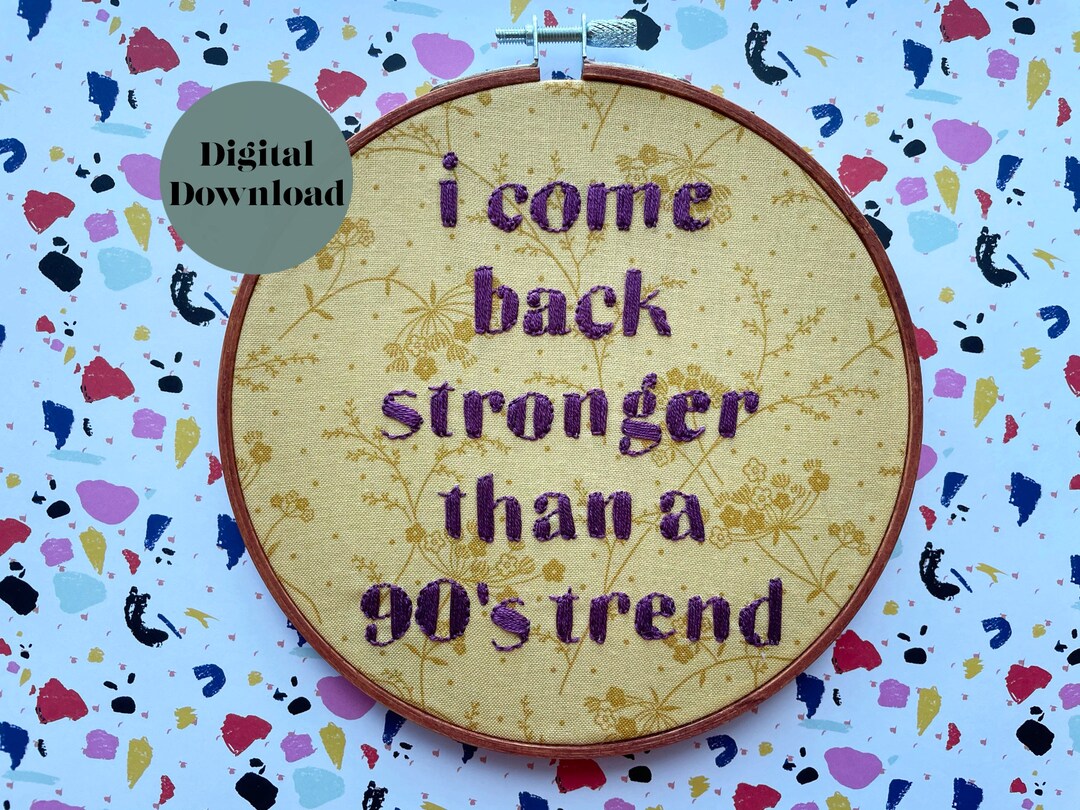 Come Back Stronger Than a 90s Trend: Embroidery Pattern Digital ...