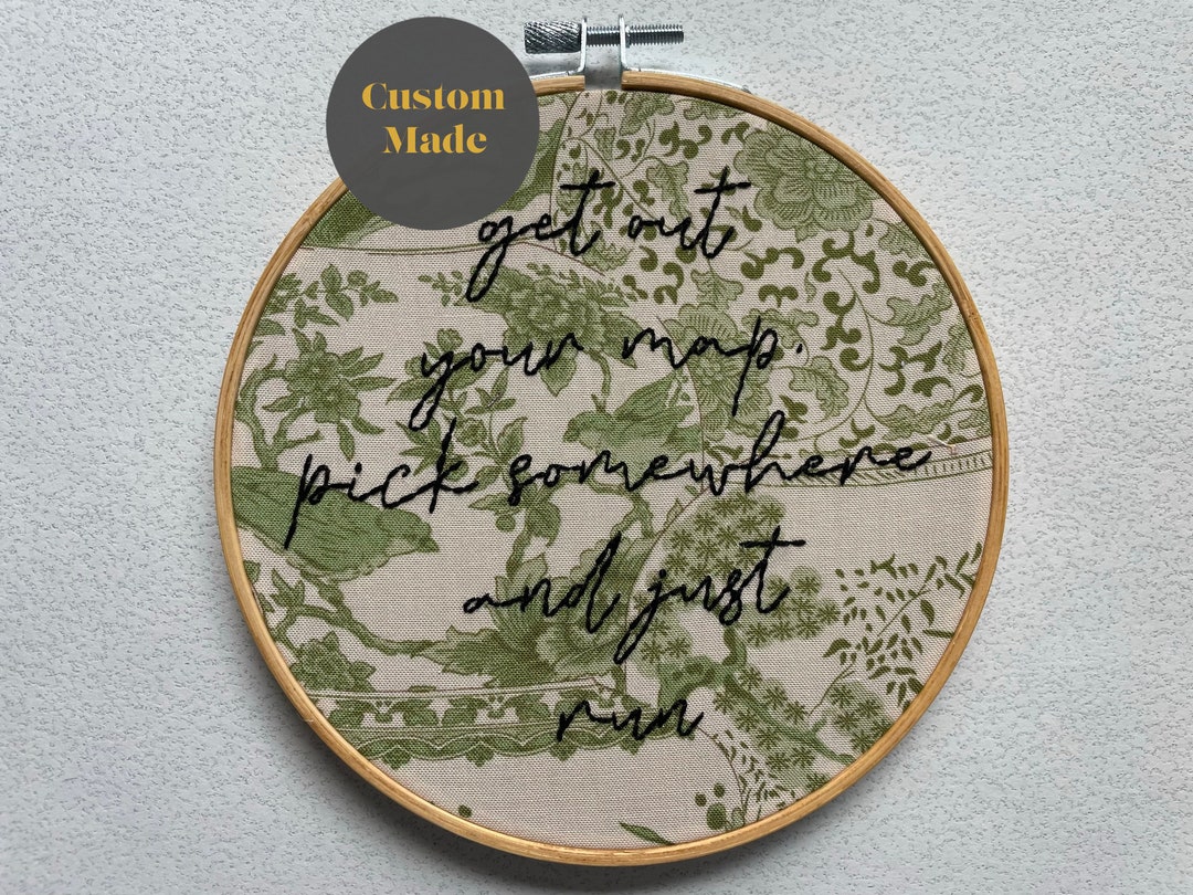 Get Out Your Map, Pick Somewhere and Just Run: Made to Order Embroidery ...