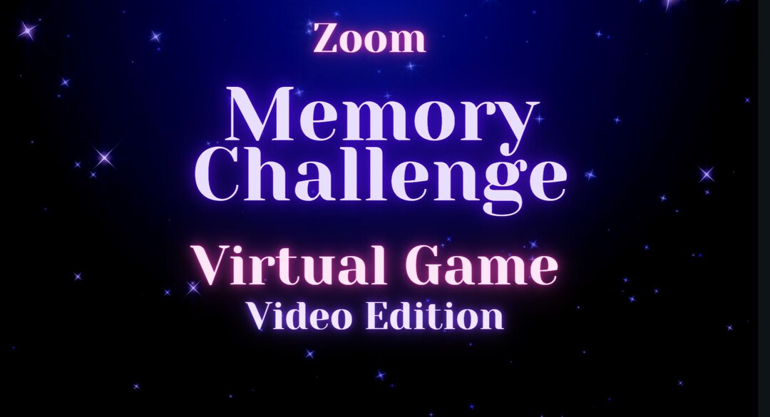 Zoom Virtual Game. Memory Challenge - Video Edition! 31 Page ...