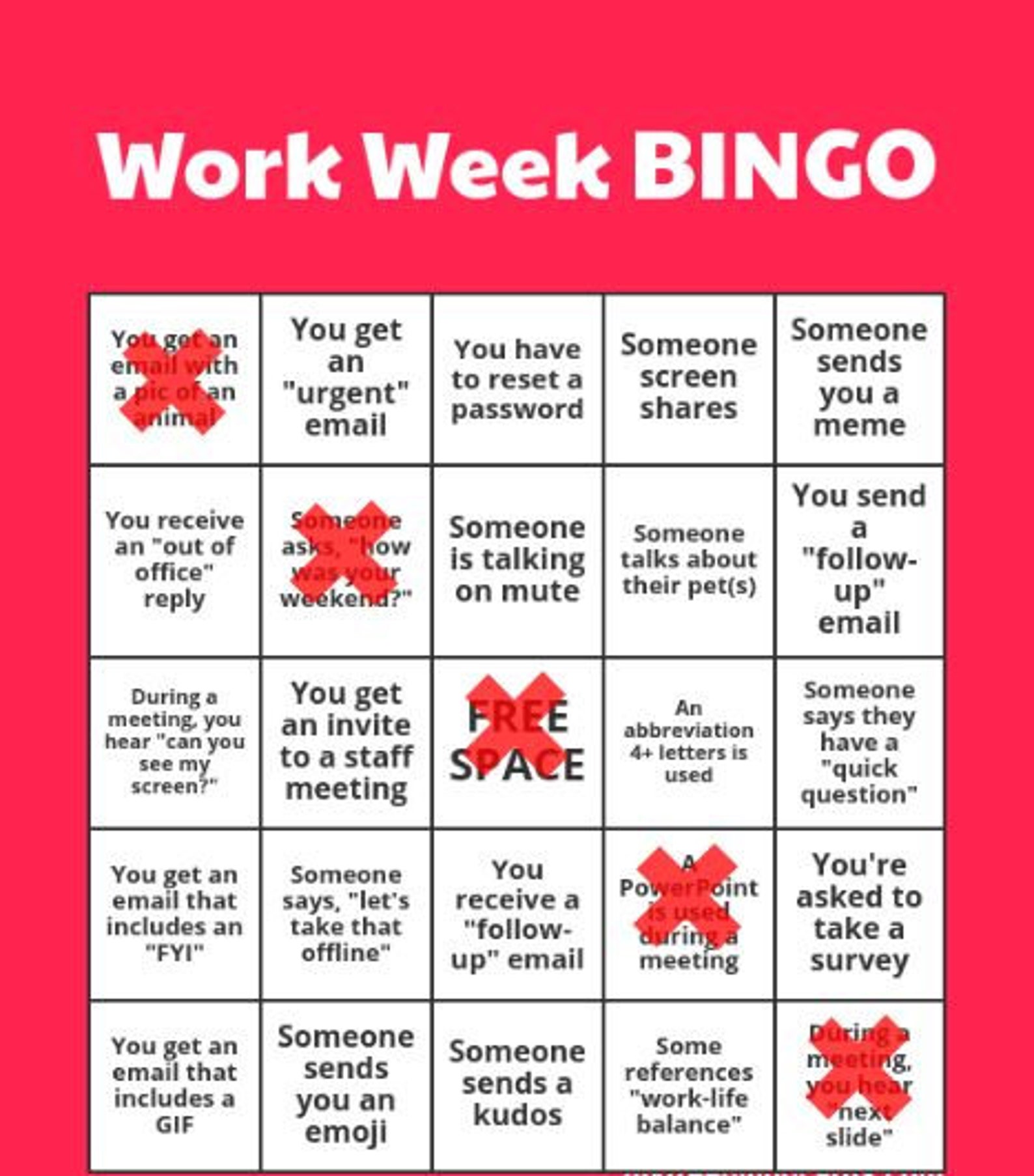 Play Virtual BINGO During Your Work Week! 30 Unique Cards. Increase ...
