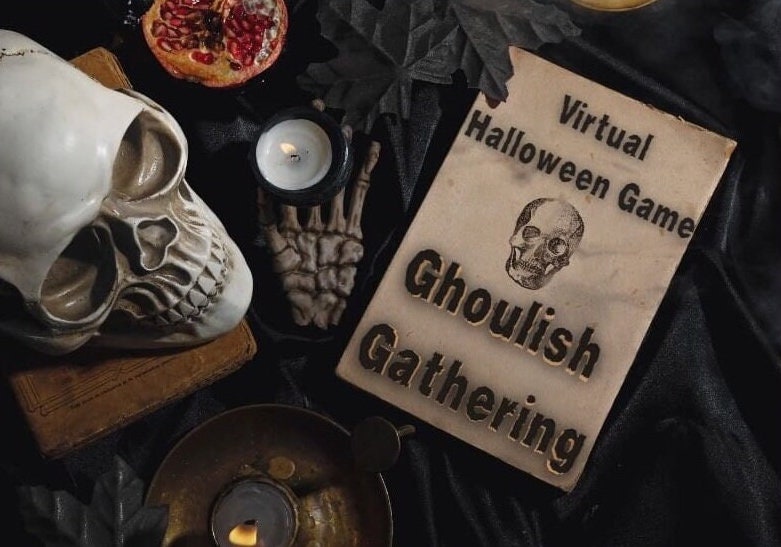 Virtual Halloween Game! GHOULISH GATHERING! A Spooktacular 66 Pages! - Etsy