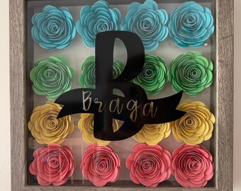 Personalized 3d Name Shadow Box - Etsy