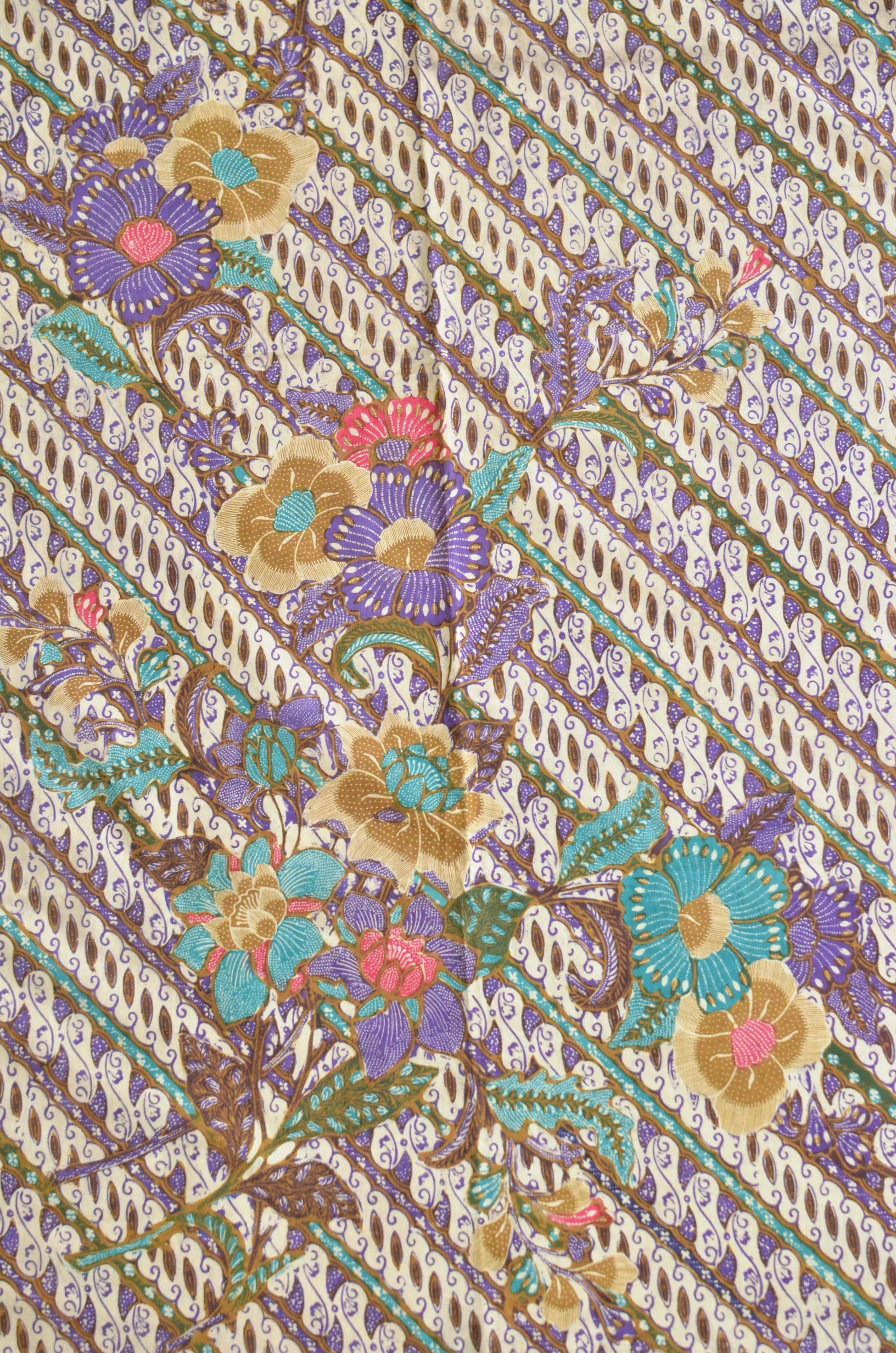 1950's Djawa Baroe Vintage Indonesian Batik Fabric Hand Drawn Wax ...