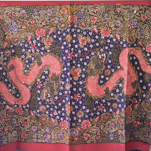 Red Chinese Dragon Fabric - Etsy