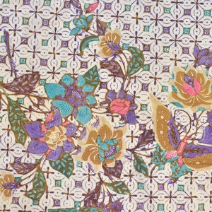 1950's Djawa Baroe Vintage Indonesian Batik Fabric Hand Drawn Wax ...