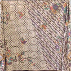 1950's Djawa Baroe Vintage Indonesian Batik Fabric Hand Drawn Wax ...