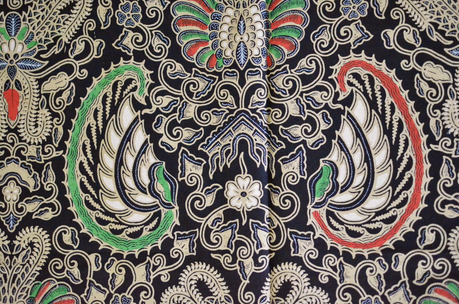 Garuda Javanese Indonesian Batik Fabric Bird of Paradise Traditional ...
