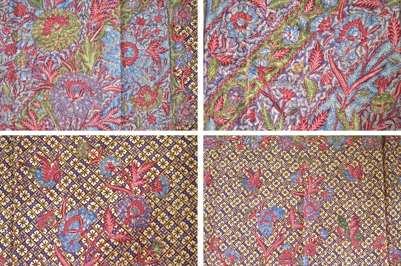 1950 Vintage Sarong Adik Baji Hand Drawn Batik Tulis Indonesian Antique ...