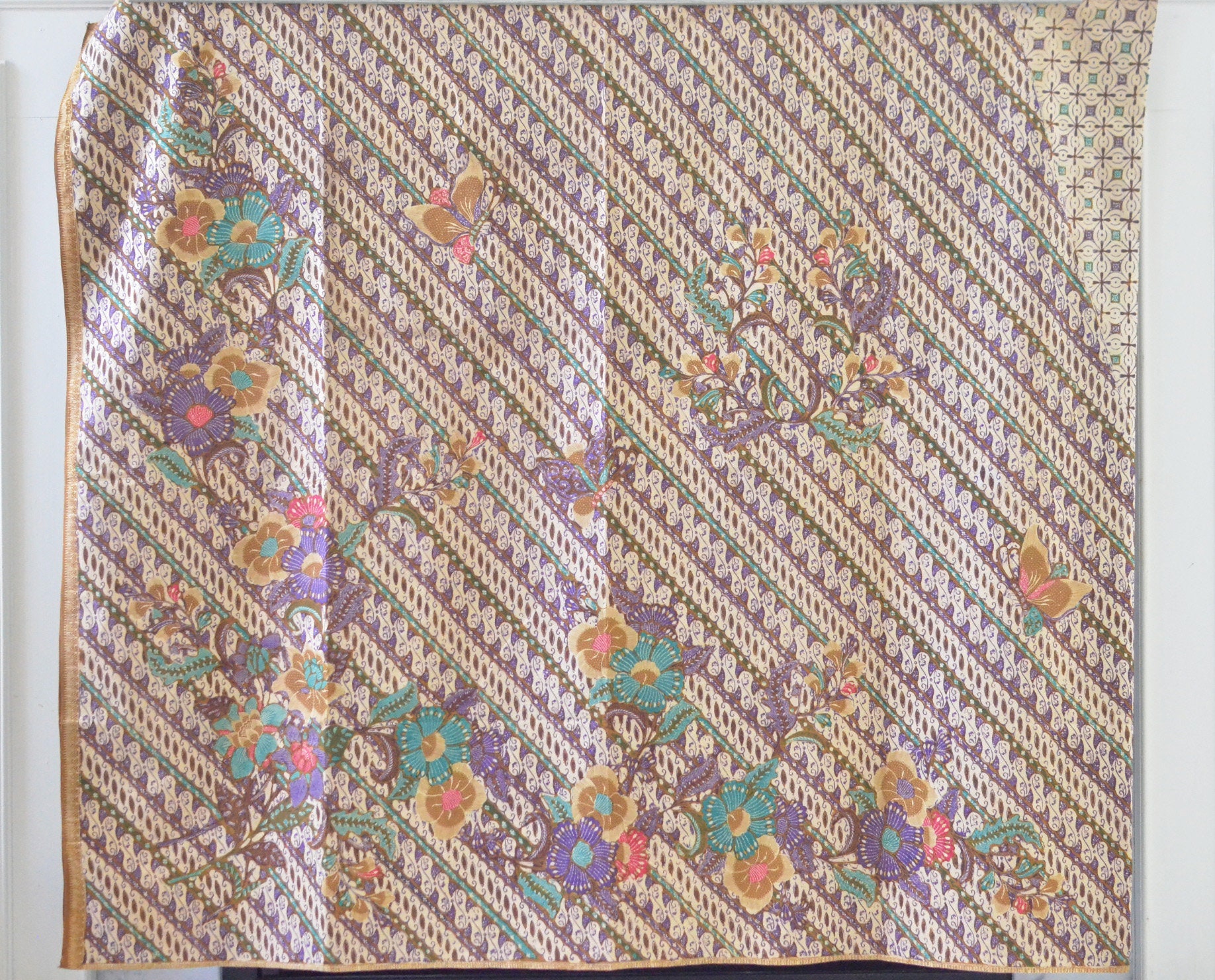 1950's Djawa Baroe Vintage Indonesian Batik Fabric Hand Drawn Wax ...