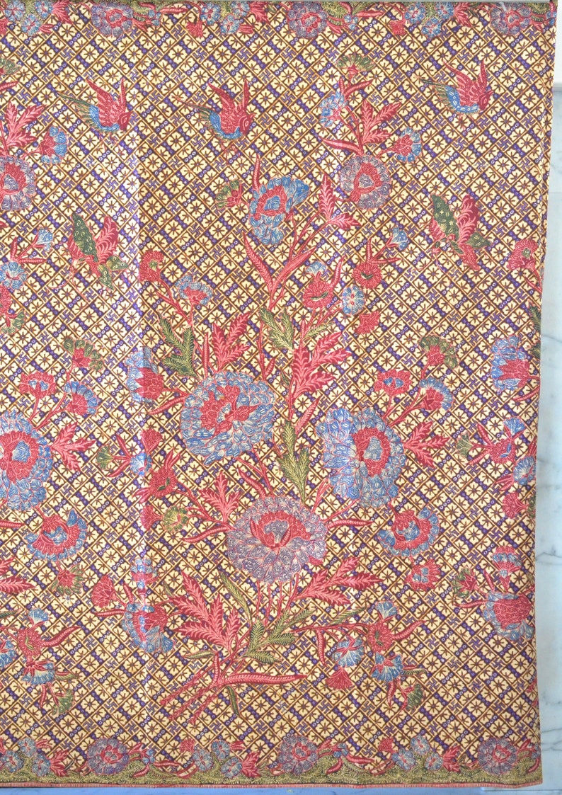 1950 Vintage Sarong Adik Baji Hand Drawn Batik Tulis Indonesian Antique ...