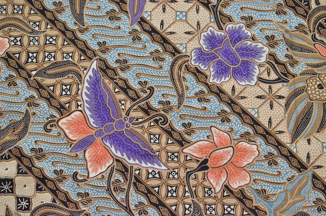 Butterflies Indonesian Batik Fabric Traditional Javanese Balinese ...