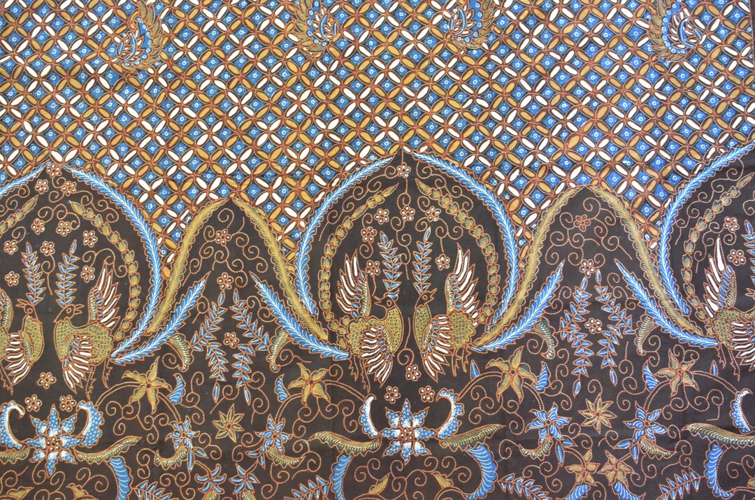 Garuda Kawung Natural Dye Hand Drawn Indonesian Batik Fabric Javanese ...