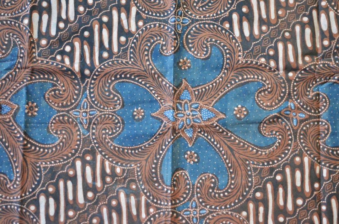 Natural Dyes Jodeg Hand Drawn Indonesian Batik Fabric Java Sarong Peranakan Oriental Tapestry ...