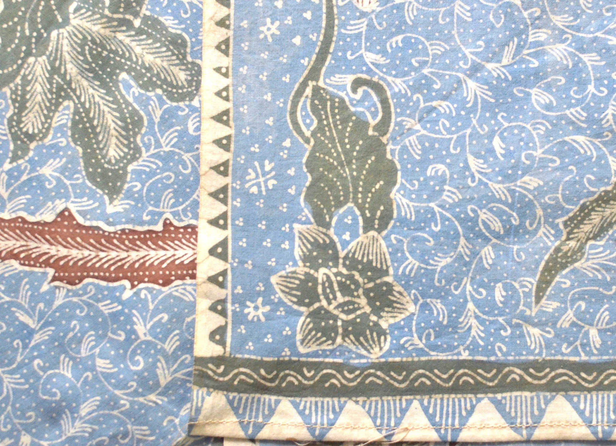 Natural Dyes Hand Drawn Indonesian Batik Fabric Javanese Birds - Etsy