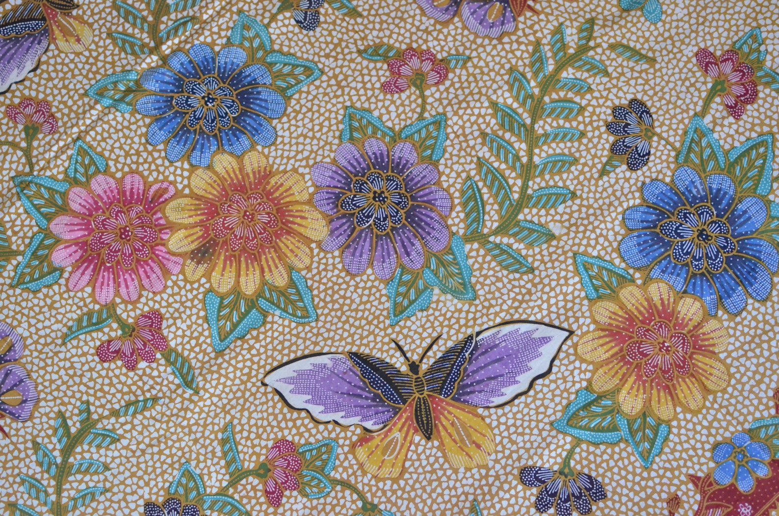 Hand Drawn Indonesian Batik Tulis Fabric Peranakan Hokokai Sarong Java Balinese Oriental ...