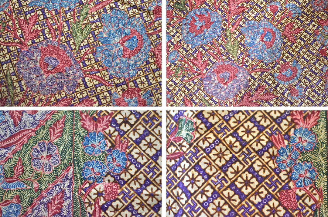 1950 Vintage Sarong Adik Baji Hand Drawn Batik Tulis Indonesian Antique ...