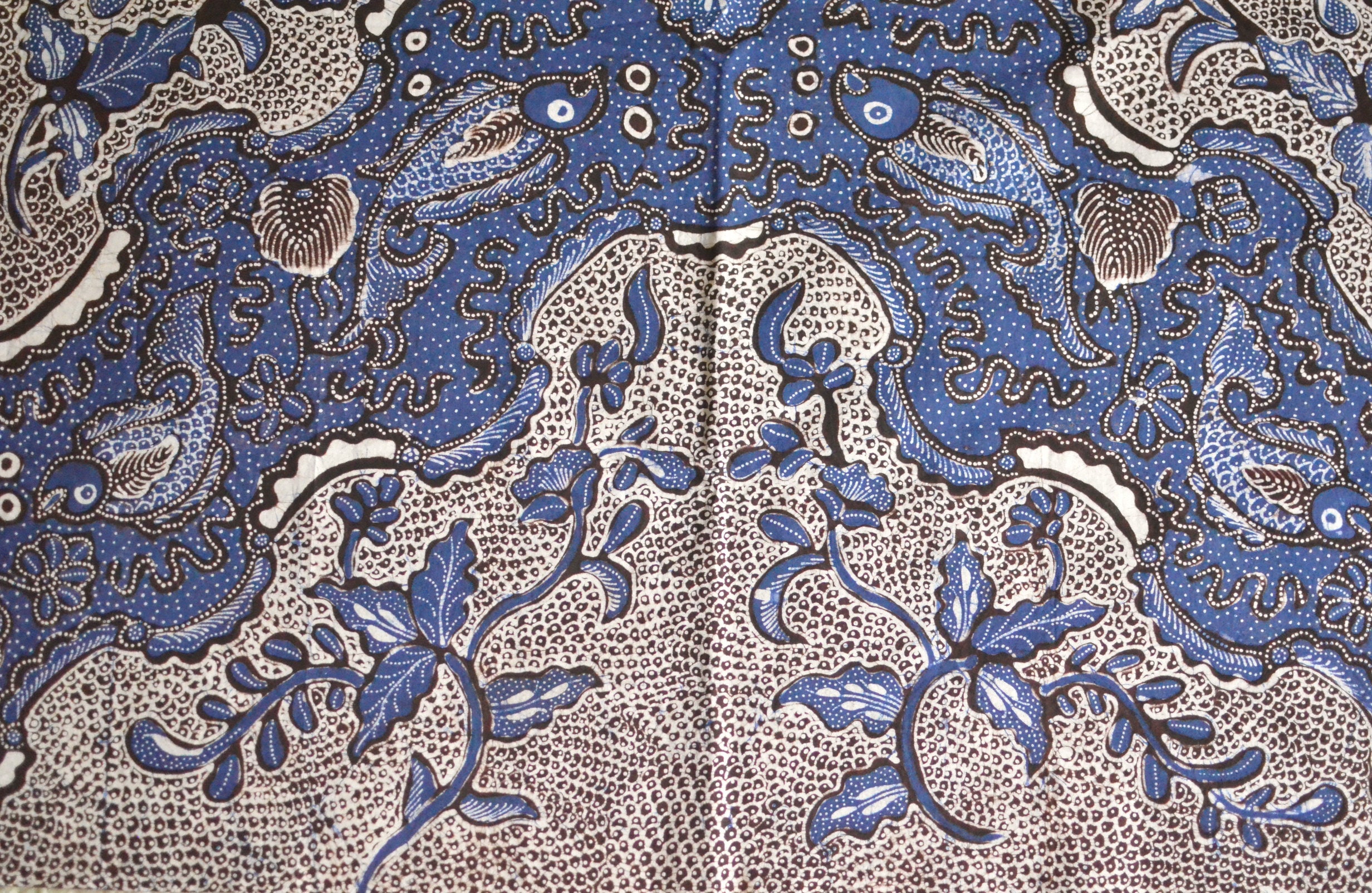 Javanese Legend Underwater Hand Drawn Indonesian Batik Tulis Fabric ...