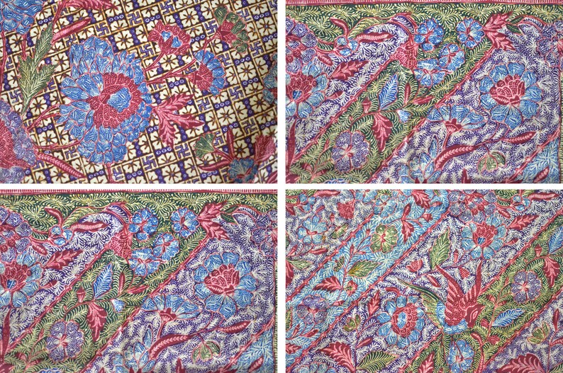 1950 Vintage Sarong Adik Baji Hand Drawn Batik Tulis Indonesian Antique ...