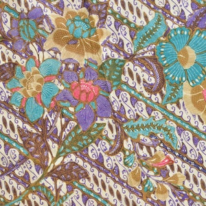 1950's Djawa Baroe Vintage Indonesian Batik Fabric Hand Drawn Wax ...