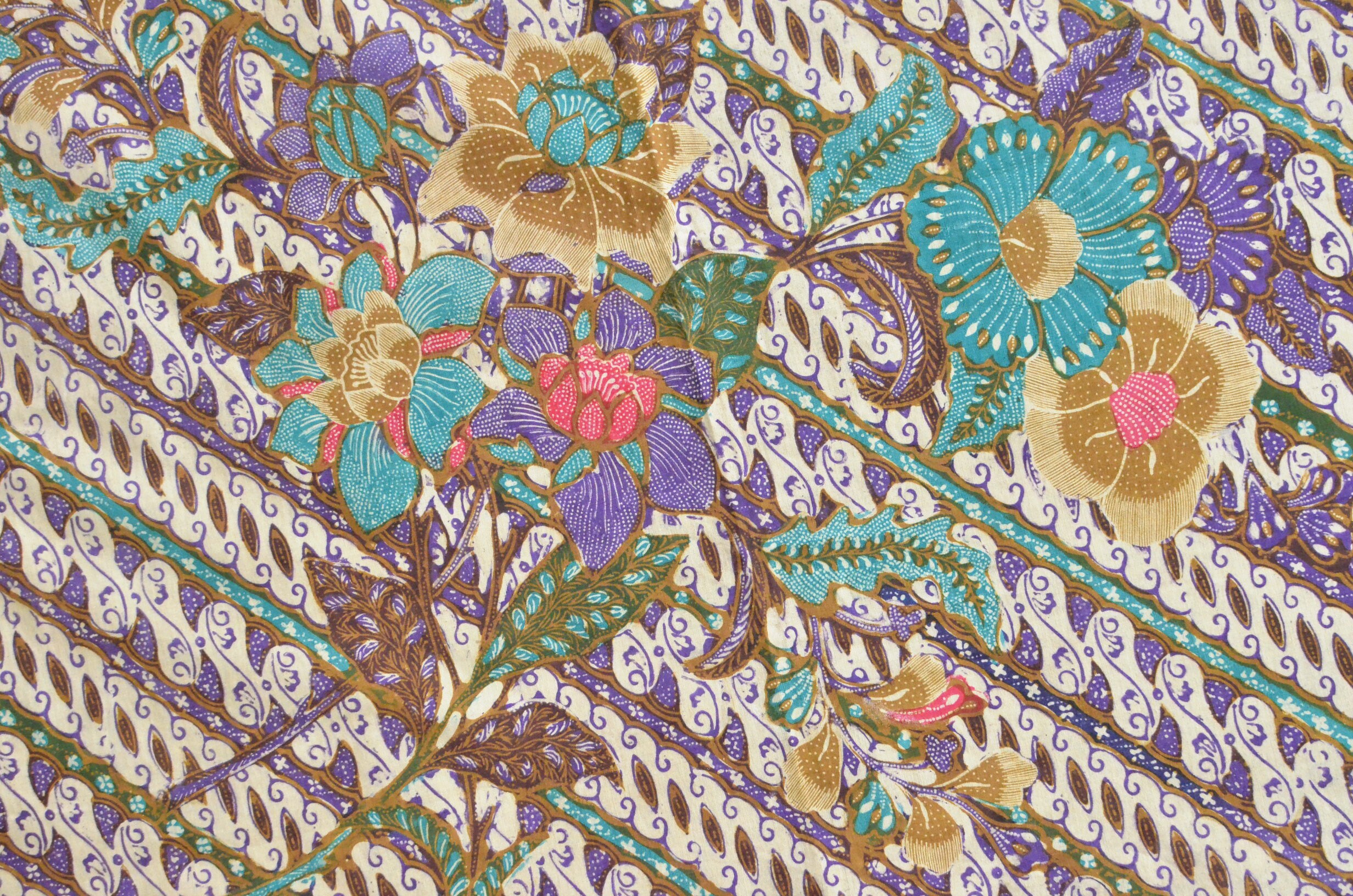 1950's Djawa Baroe Vintage Indonesian Batik Fabric Hand Drawn Wax ...