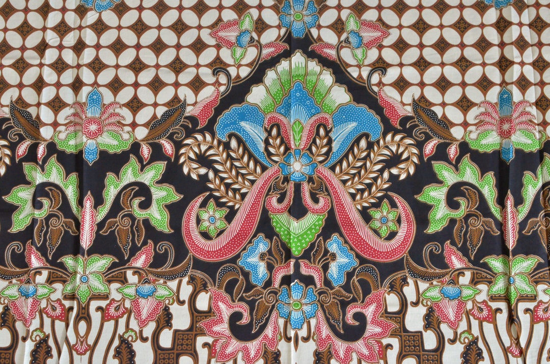 Kawung Parang Indonesian Batik Fabric Traditional Javanese Balinese ...