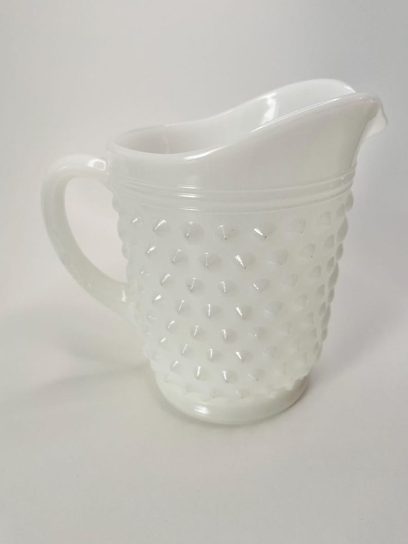 White Milk Glass Pitcher - Etsy